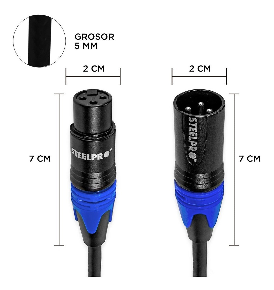 Cable Xlr 10m Balanceado Profesional Macho - Hembra Steelpro – Steelpro Technologies