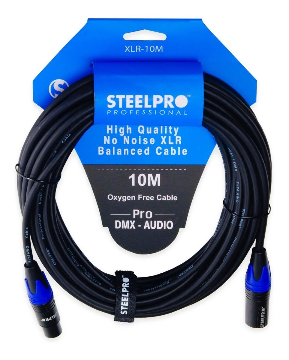Cable Xlr 10m Balanceado Profesional Macho - Hembra Steelpro – Steelpro Technologies