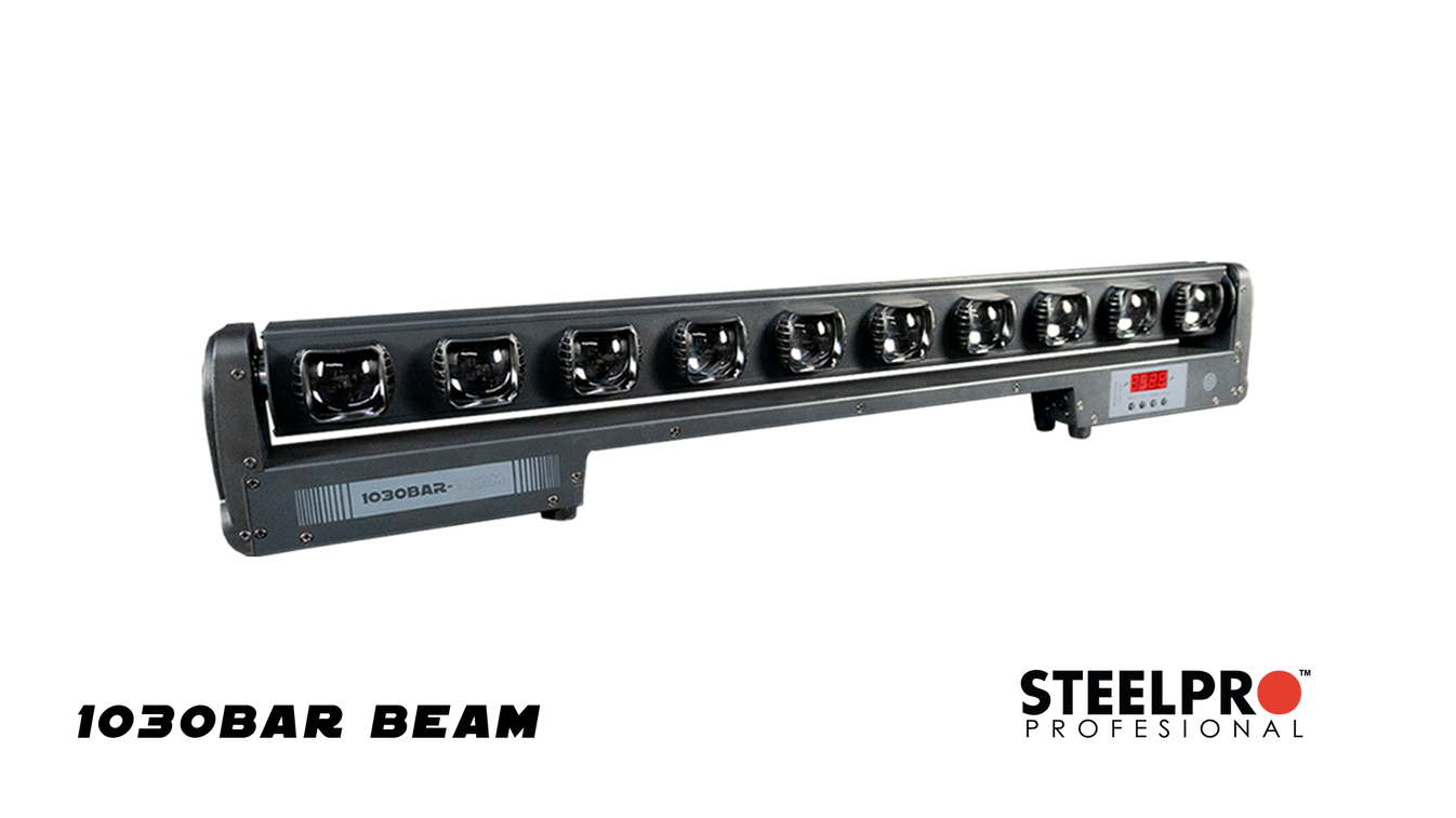 1030 BAR BEAM Steelpro – Barra LED RGBW 300W con 127 Efectos y Control ...